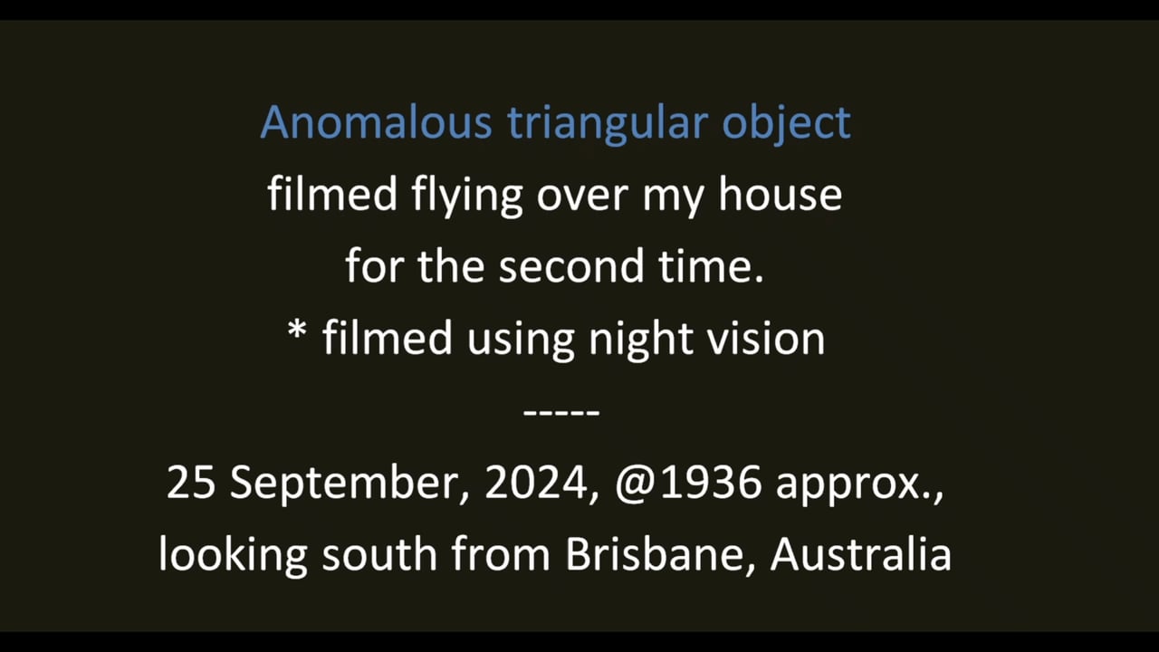 Mysterious Triangle-Shaped Object Spotted Over My House Again: A Second ...