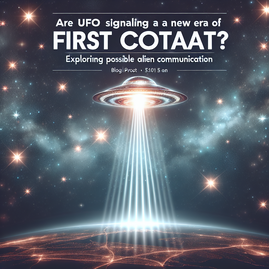 Are UFOs Signaling a New Era of First Contact? Exploring Possible Alien ...